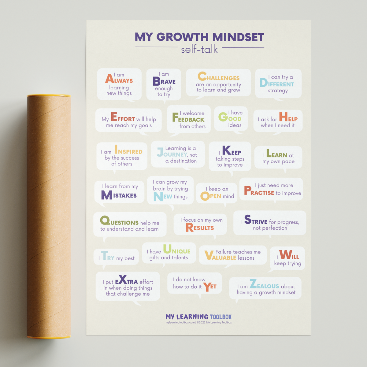 My Growth Mindset Self-Talk Poster| Therapy Sensory Shop