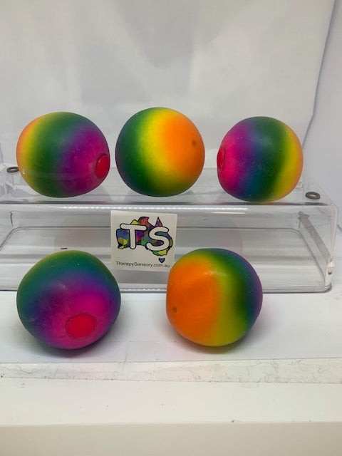 Rainbow smoosh ball small| Therapy Sensory Shop