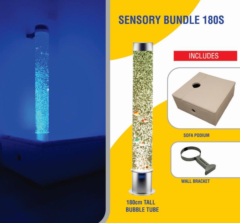 Sensory Bundle 180S – 1.8m Bubble Tube Column Water Feature with Sofa ...