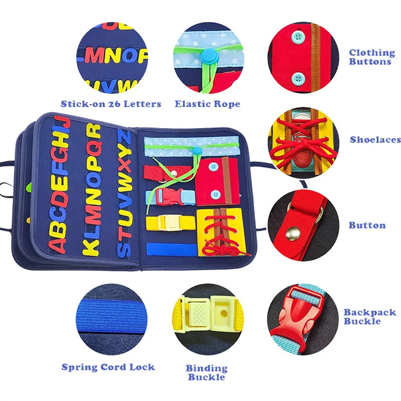 Toddler’s Busy Book Montessori Busy Board| Therapy Sensory Shop