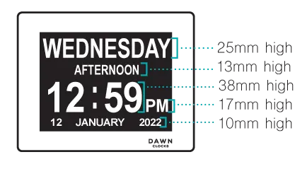 8" Digital Calendar & Reminder Clock| Therapy Sensory Shop